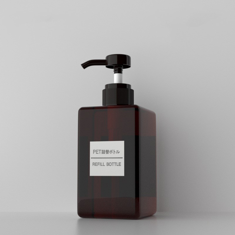 Square lotion bottle